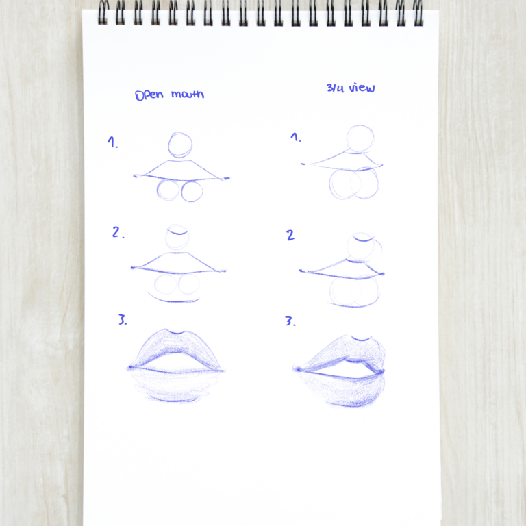 How To Draw Lips Step-by-Step – Art In General