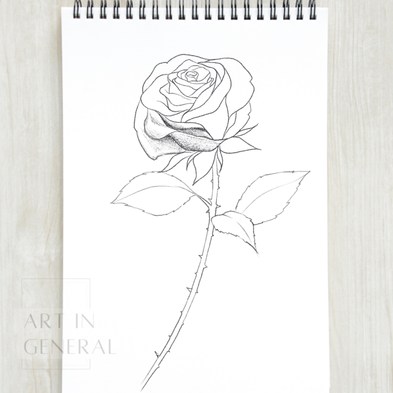 How To Draw A Rose – A Step-by-Step Art Tutorial – Art In General