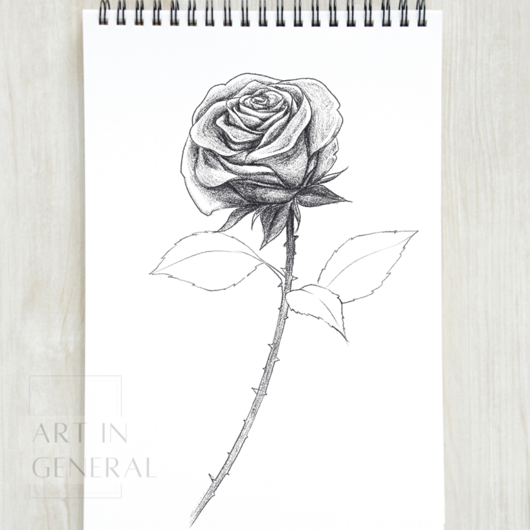 How To Draw A Rose – A Step-by-Step Art Tutorial – Art In General