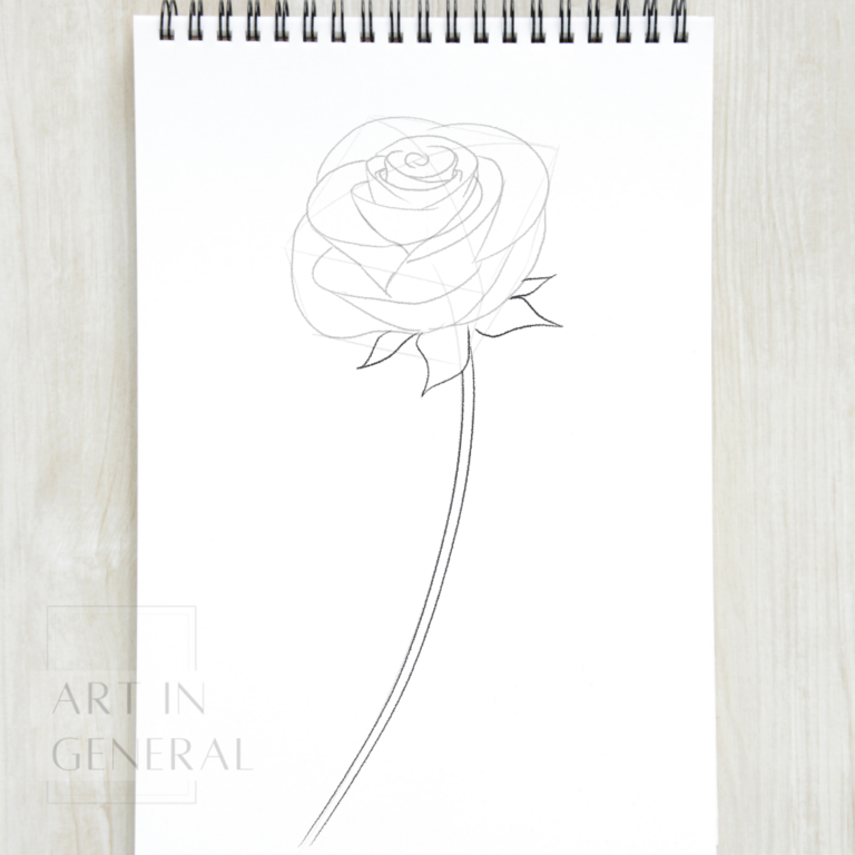 How To Draw A Rose – A Step-by-Step Art Tutorial – Art In General