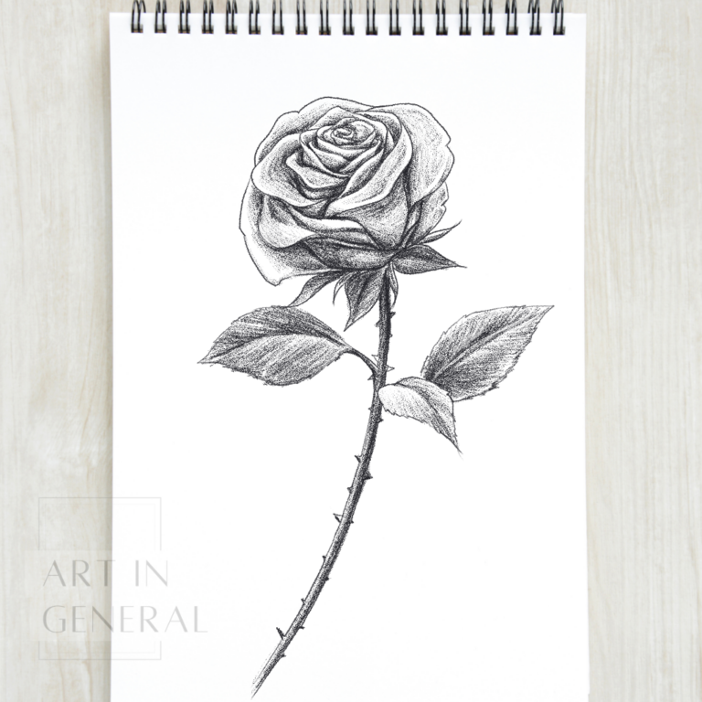 How To Draw A Rose – A Step-by-Step Art Tutorial – Art In General